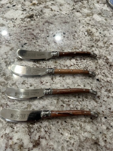 Sabatier La Guiole "The Bee" 4 Pc Spreading Knife Set Rosewood Handles ...