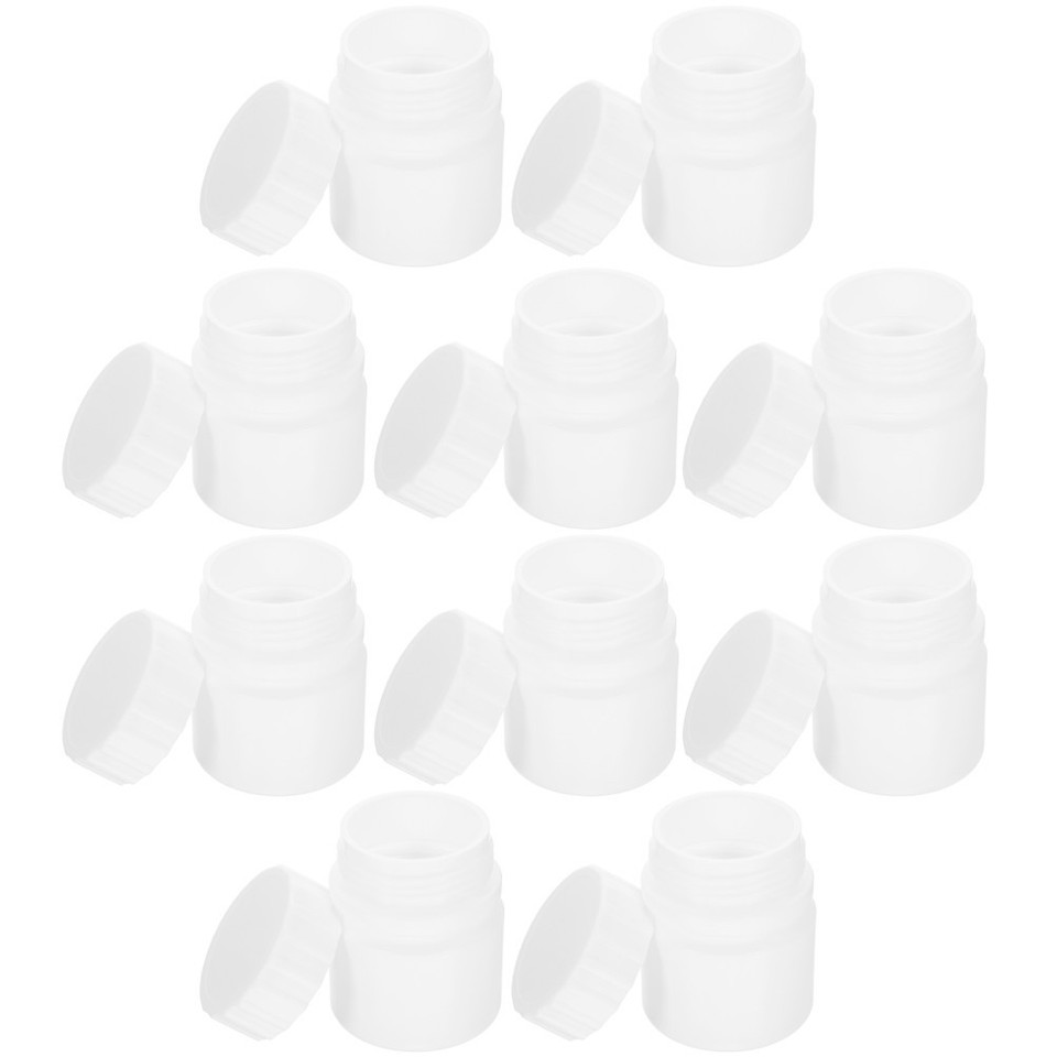 12pcs Powder Bottles Refillable Medicine Bottles with Screw Cap Powder ...