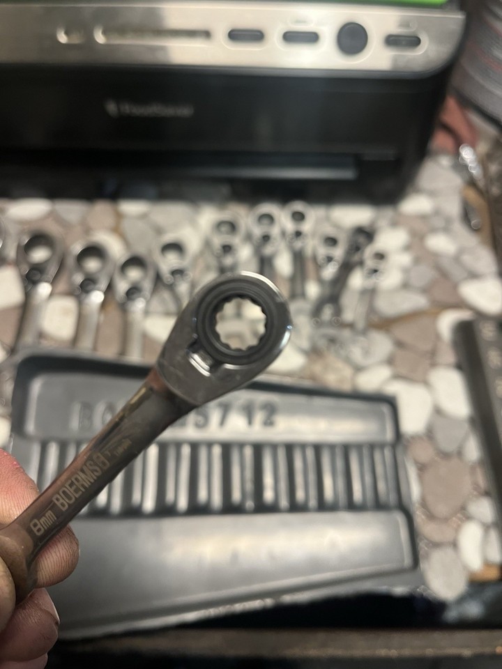 Snap On Blue Point Stubby 12 Point Ratcheting Open End Box Wrench Set ...