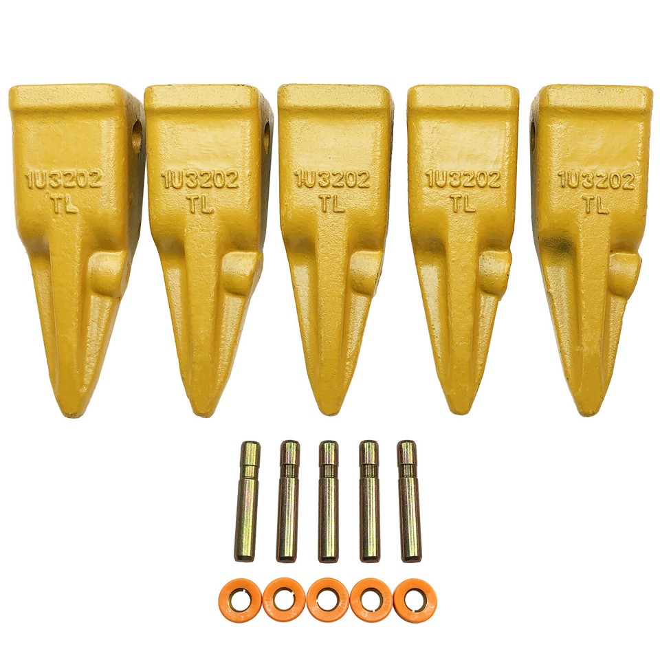 1U3202TL Bucket Teeth CAT Style with Pins & Retainers for Excavator ...