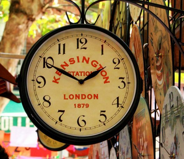 Bedford Vintage Double Sided Hanging Antique Kensington Train Station ...