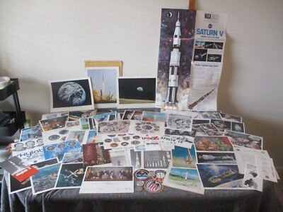 NASA MSFC APOLLO MISSION CREW CARDS FLOWN COINS BOOKS DECALS -AER0SPACE ...