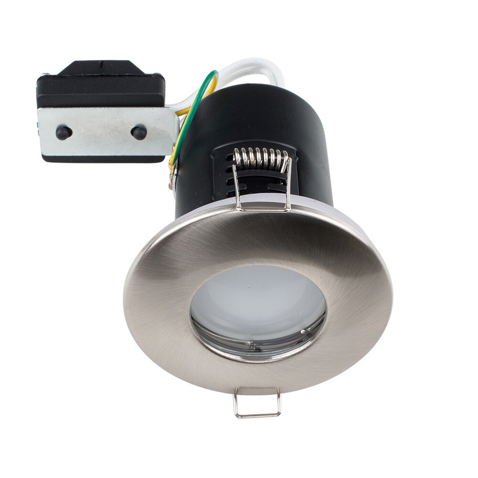 IP65 Fire Rated Downlights x6 GU10 Bathroom Spotlight Downlighters LED ...