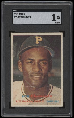 1957 Topps #76 Roberto Bob Clemente Pirates SGC 1 Pr | eBay