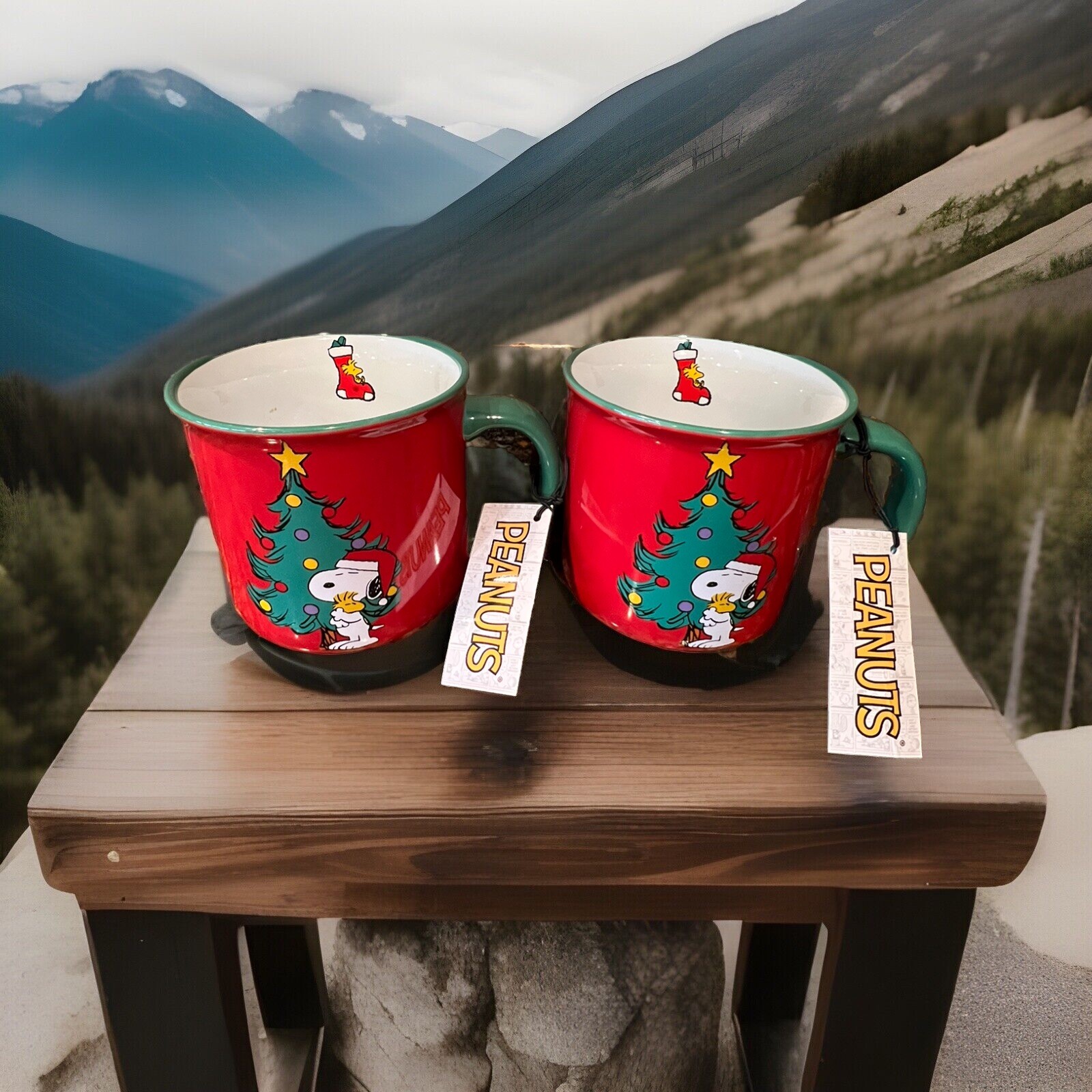 2023 Gibson Peanuts Snoopy Woodstock Christmas Holiday 21 ounce Mug NWT ...