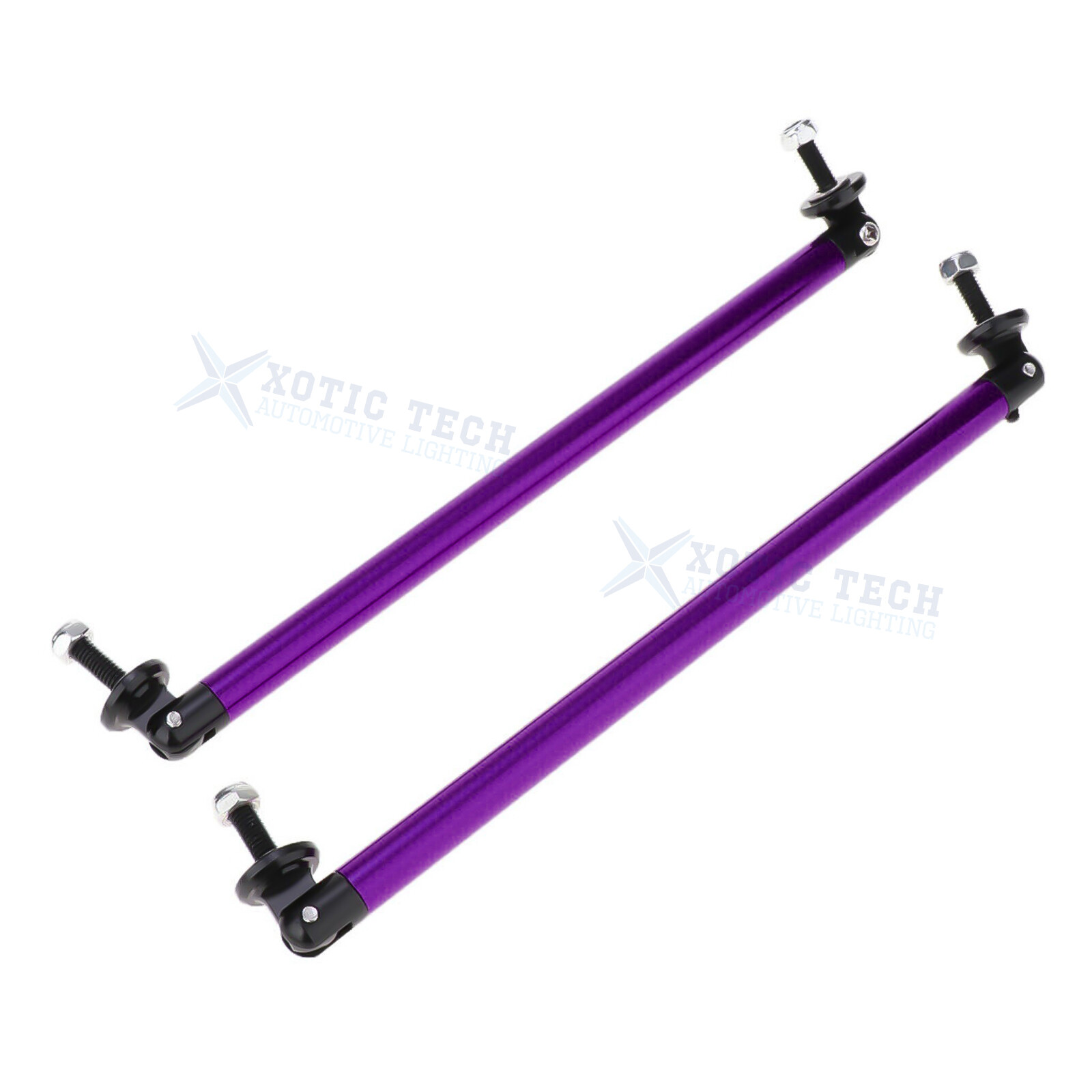 Purple Alloy 7.87'' Front Bumper Lip Splitter Strut Rod Tie Support Bar ...