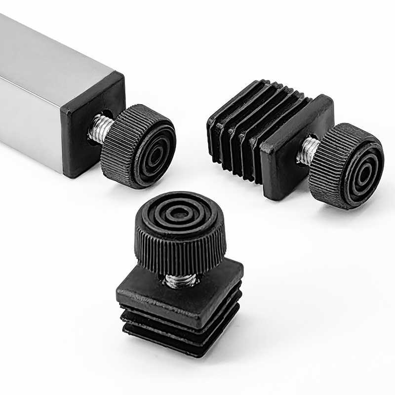Round/Square Tube Inserts End Caps Adjustable Table Foot Furniture ...