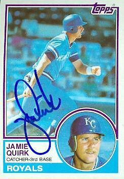 Jamie Quirk autographed Baseball Card (Kansas City Royals) 1983 Topps ...