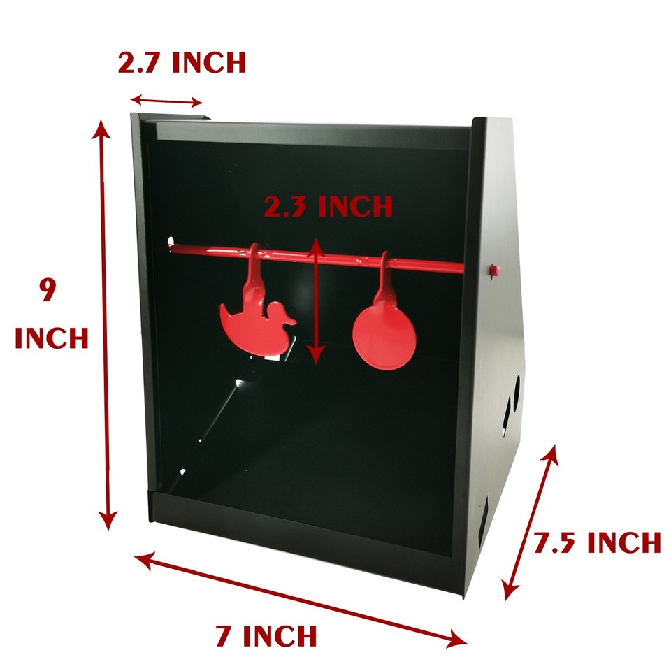 7x 9 Inch BB Gun Target Trap with 10pcs Paper Target and Spinning ...