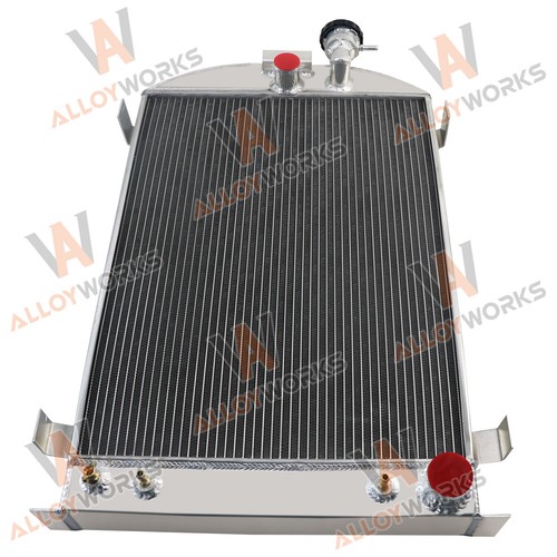 4 Row Aluminum Radiator For 1933-1935 Ford MODEL A Hot Rod Chevy V8 3 ...