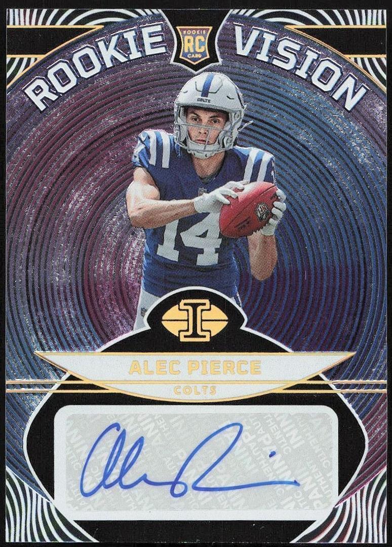 2022 Panini Illusions - Rookie Vision Signatures Alec Pierce #RVS-AP Black /50 (AU, RC) for sale ...