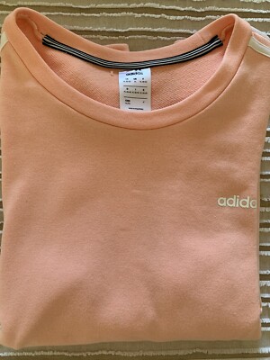 Adidas Peach Womens Ladies Sweatshirt Pullover XL Long Sleeve Athletic ...