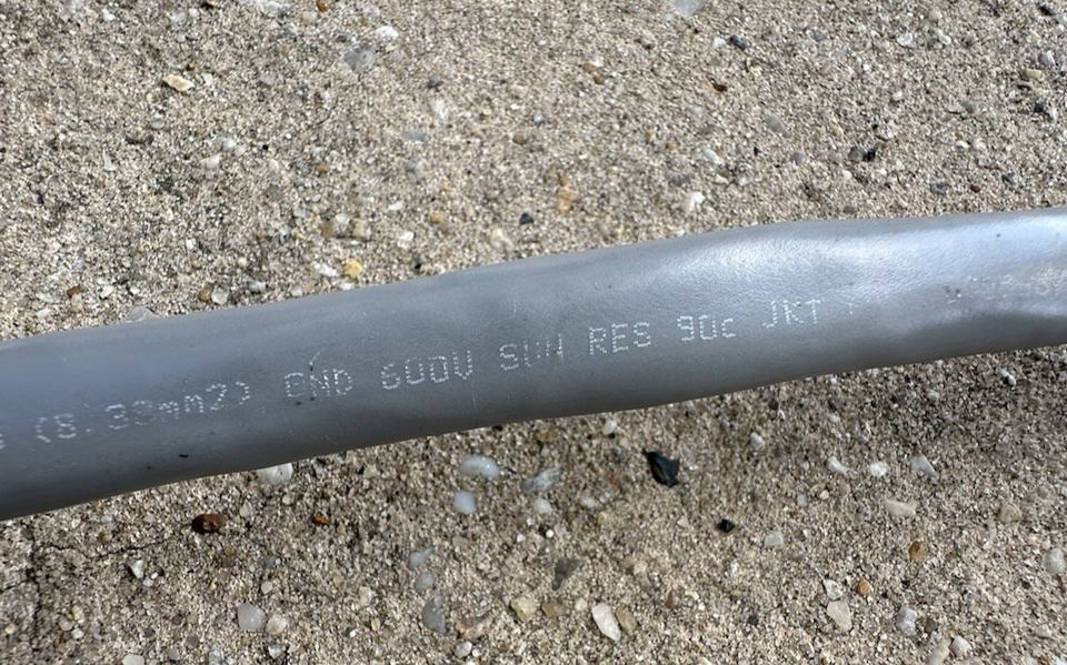50 FT 8-8-8 SEU Copper Service Entrance Cable Gray 600V 55A EV Charger ...