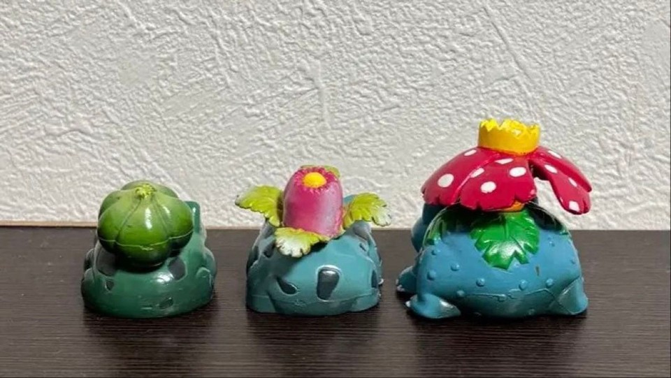 Vintage Pokemon Moncolle Bulbasaur Ivysaur Venusaur Figures Set 1st Gen ...
