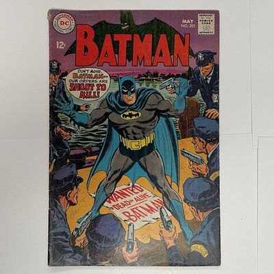 May 1968 BATMAN #201 (Wanted Dead or Alive) DC Comics Vintage Silver ...