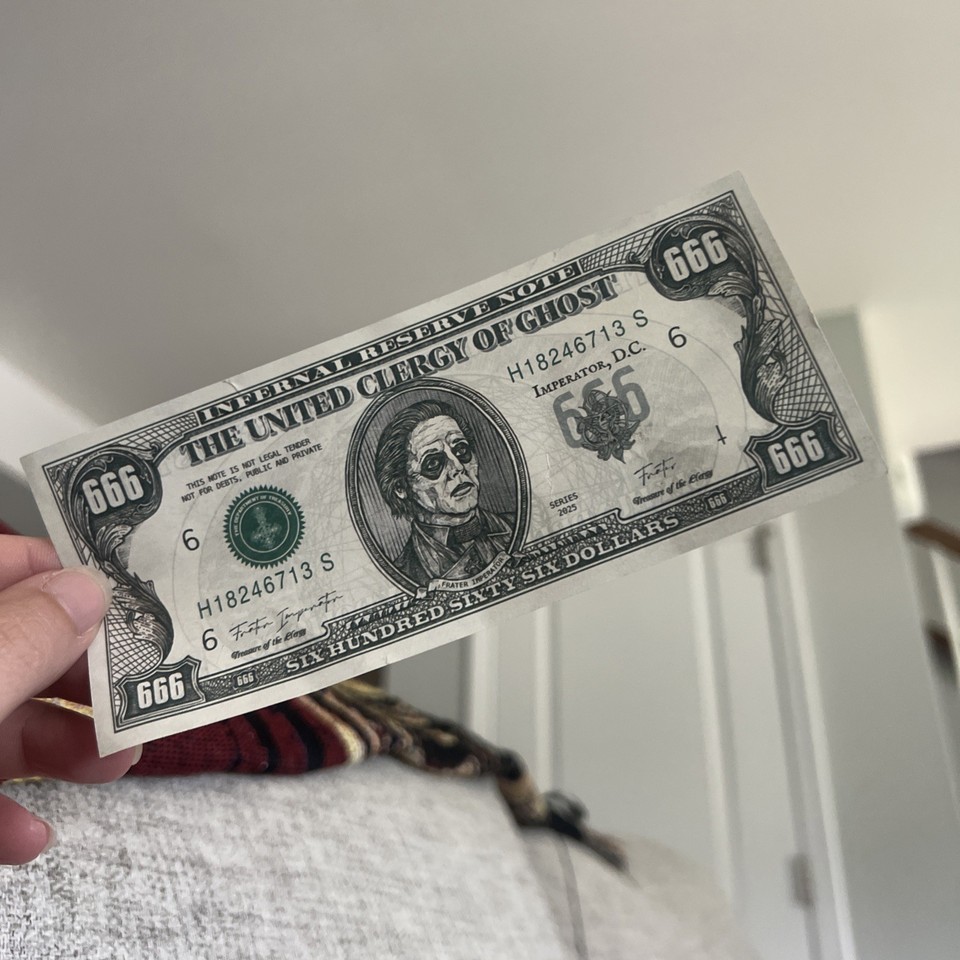 GHOST Skeletour July 2025 Banknote - 666 Dollar Bill Limited Edition ...