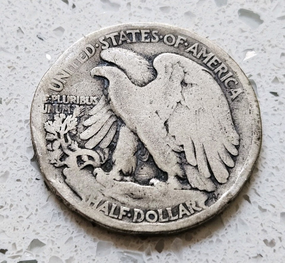 1916-D Walking Liberty Silver Half Dollar Coin Obverse Mint Mark | eBay