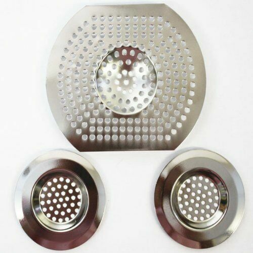 3 Sink Strainer Bath Stop Plug Holes Hair Traps Blocker Trapper Kitchen ...