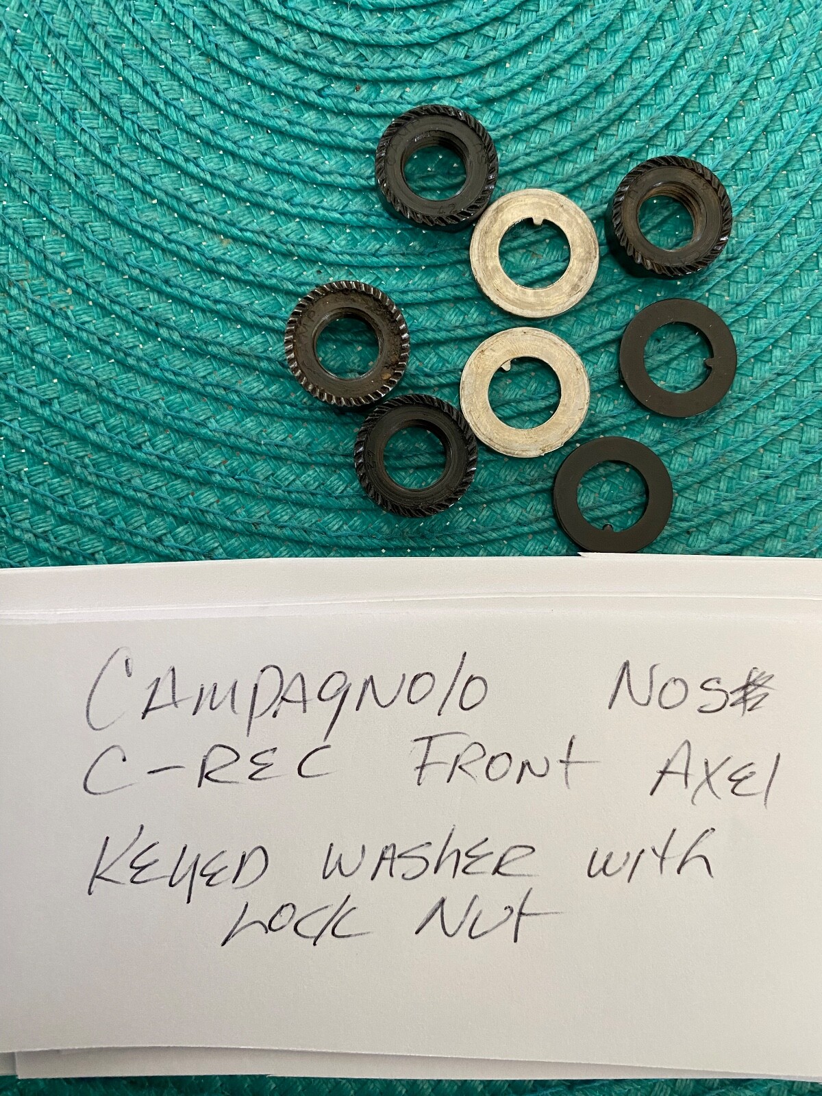 Campagnolo C-REC NOS Front Axel Hold Nut & Keyed Washer (Set) | eBay
