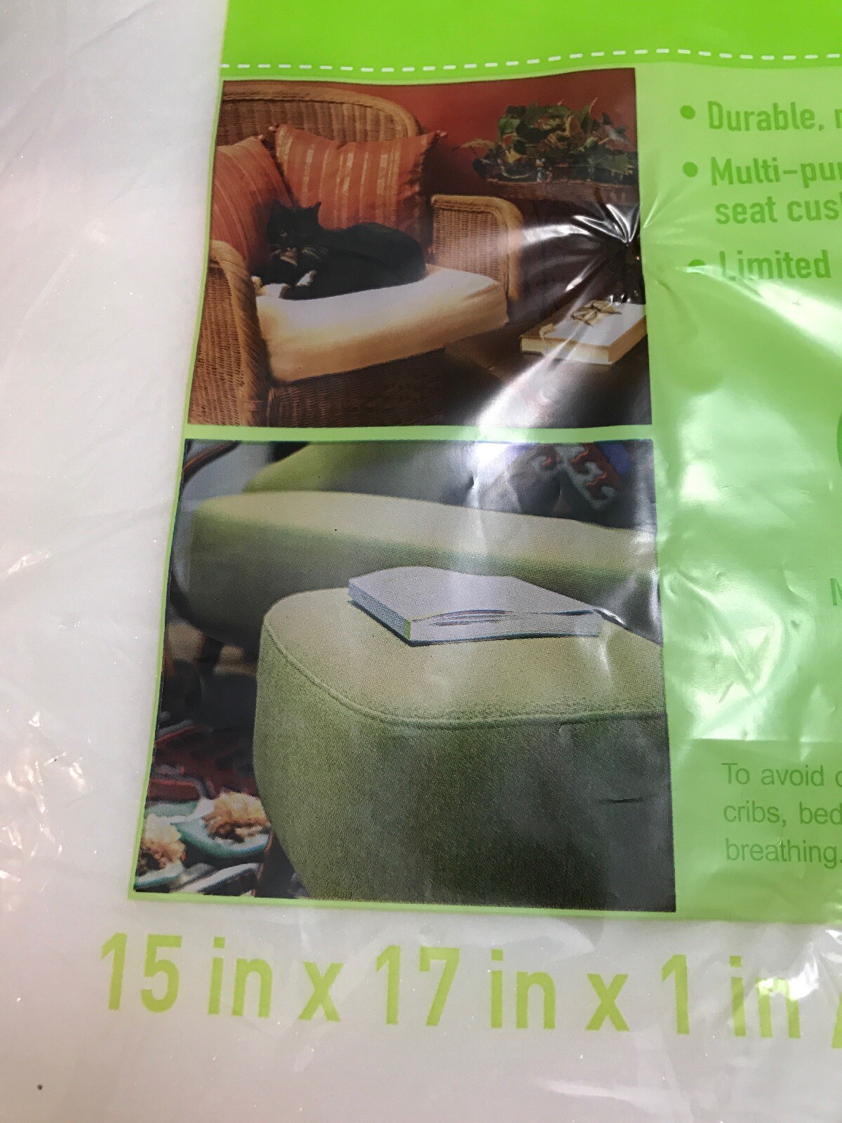 New Loops & Threads Pure Foam Cushion 2 Pack 15”x17”x1” (CT) | eBay