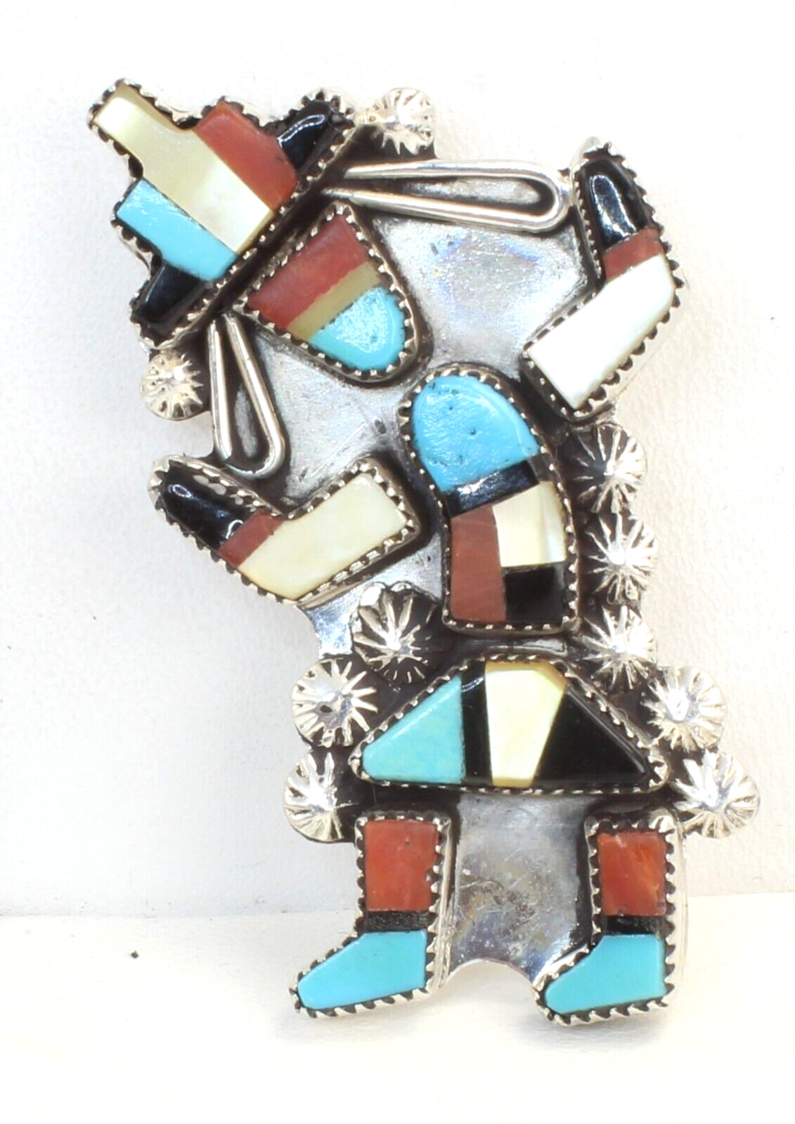 ZUNI Native Silver American Rainbow Man Warrior Dance… - Gem
