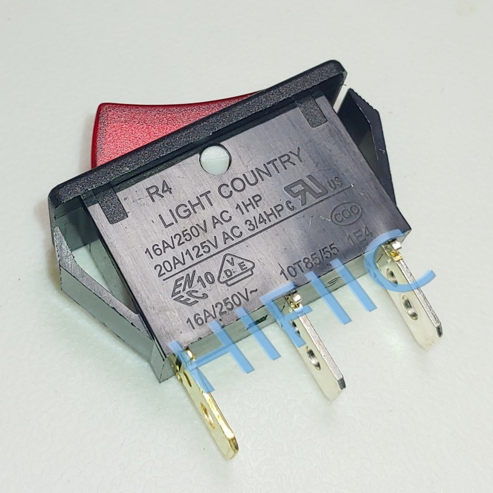 LIGHT COUNTRY R4 16A 250VAC 20A 125VAC 3Pins Rocker Switch With red ...