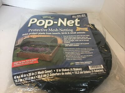 Dalen Gardeneer Pop-Net Protective Mesh Netting 40" X 40" X 20" Pest ...