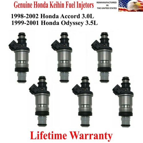 Genunine Honda Keihin 6X Fuel Injectors for 1998-2002 Honda Accord 3.0L ...