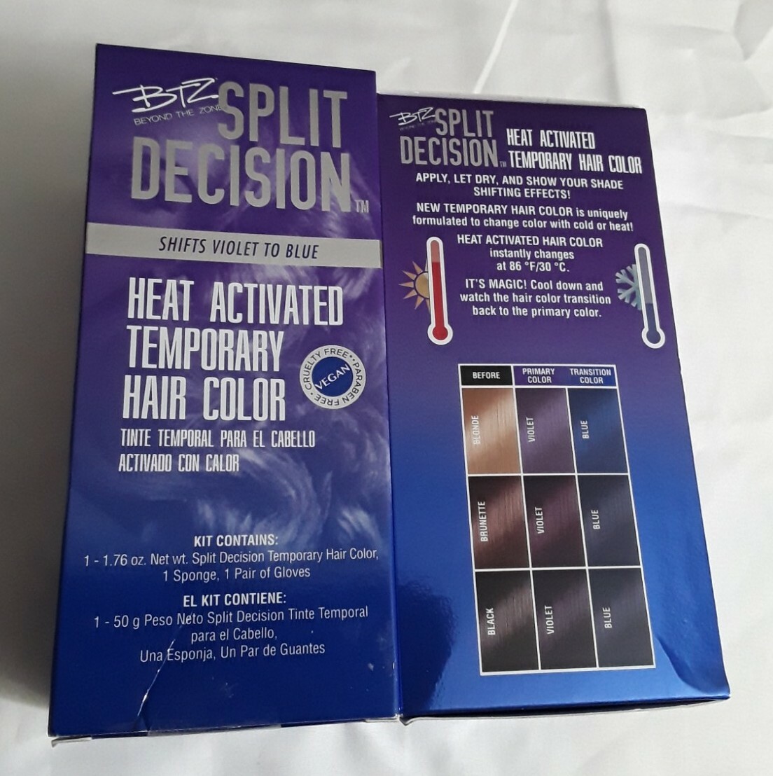 1 BTZ Split Decision Heat Activated Vegan Temporary Hair Color Violet ...