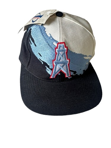 Vintage Houston Oilers Splash SnapBack Hat NWTs NFL Football Logo ...