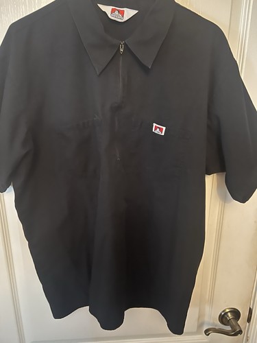 Ben Davis Shirt Mens XL Black Workwear Short Sleeve Utility Half 1/2 ...
