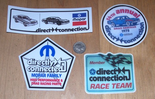 4 - Different Direct Connection - Stickers NHRA Hot Rod , NASCAR MOPAR ...