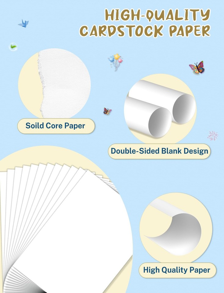 220 Sheets 5x7 Cardstock Paper White Cardstock Printer Paper 5x7 200 ...