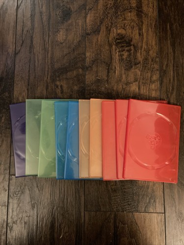 Soft Plastic CD DVD HOLDERS Multi-Color. Lot of 10 Individual Cases ...