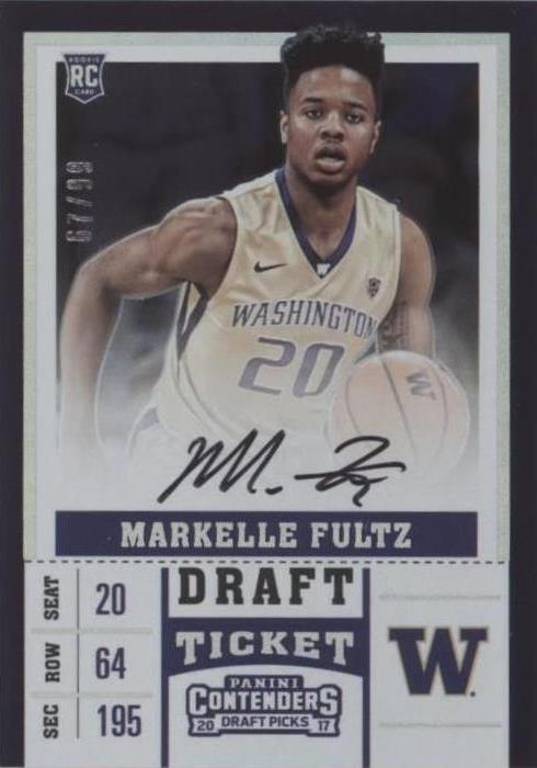 2017-18 Panini Contenders Draft Picks - RPS Markelle Fultz #52 Draft Ticket /99 (AU, RC) for ...