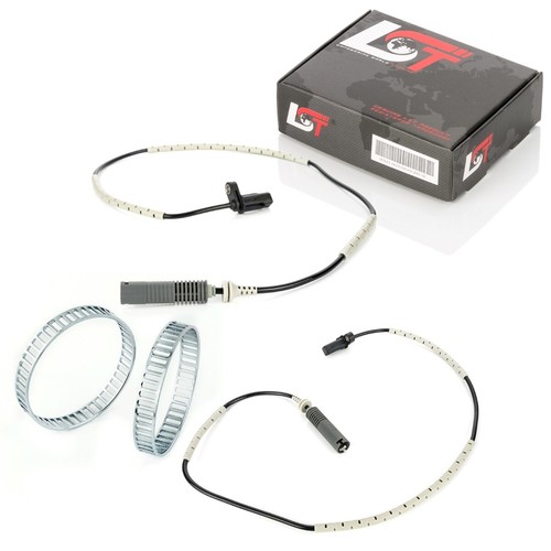 2x ABS Sensor And Abs-Ring Set Rear Rev.Transmitter 48 Holes for BMW ...