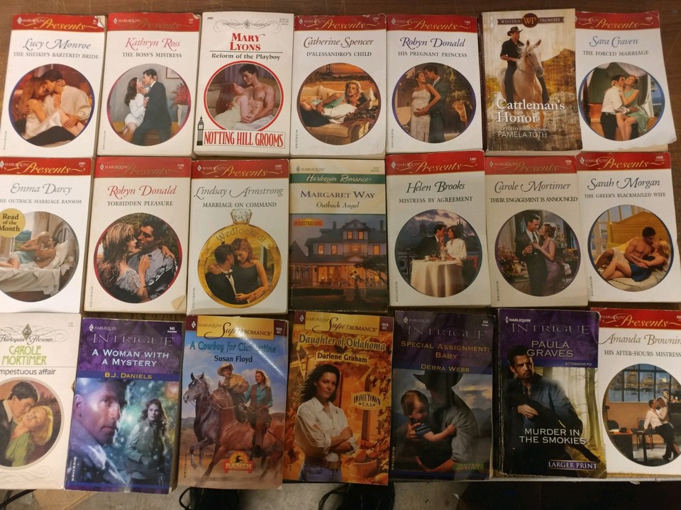 Lot of 20 Harlequin Romance Intrigue Suspense Special Intimate Book MIX ...