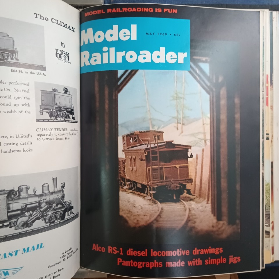 Model Railroader Magazine Complete Year 1969, 12 Issues + Binder + Free ...