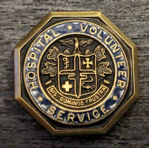 Hospital Volunteer Service NIS DOMINUS FRUSTRA Lapel Hat Pin | eBay