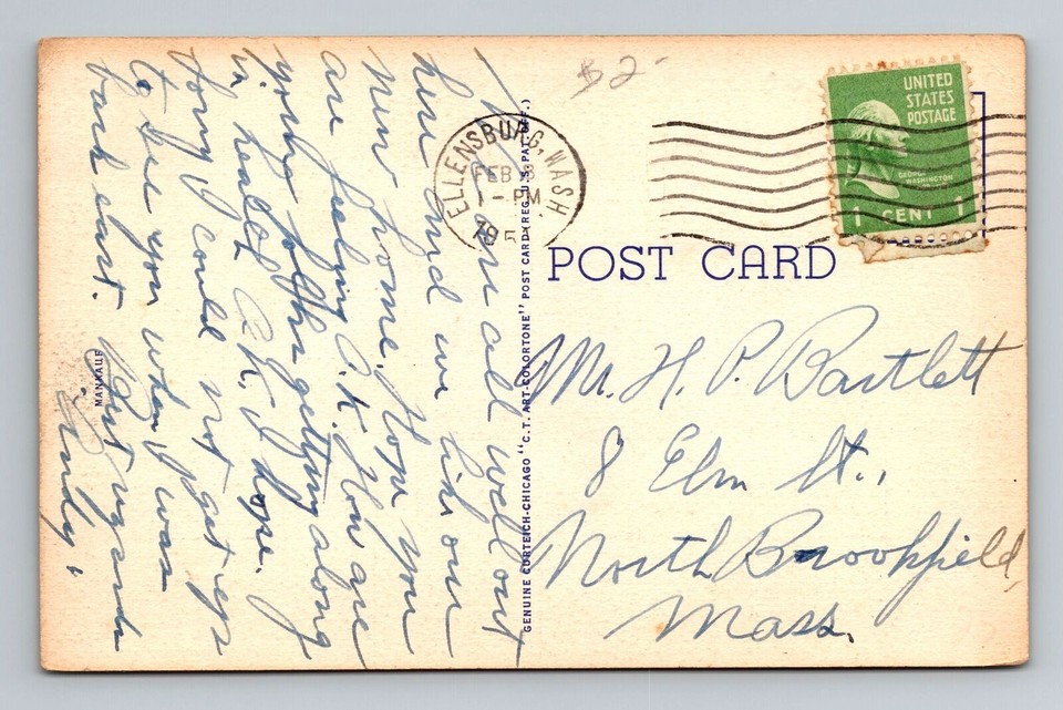 Norwich CT-Connecticut, Uncas Monument, Antique Vintage Souvenir ...