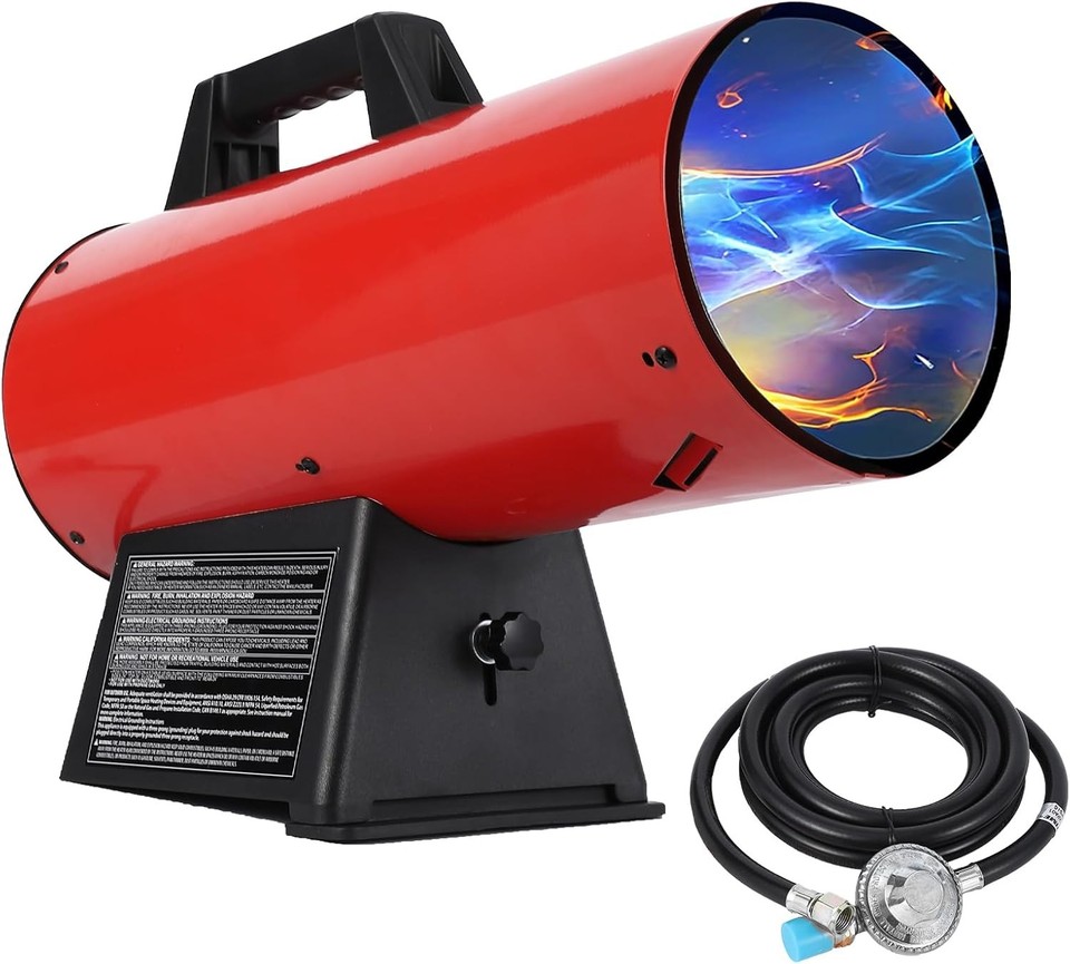 60,000 BTU Portable Propane Forced Air Heater Adjustable Liquid for ...