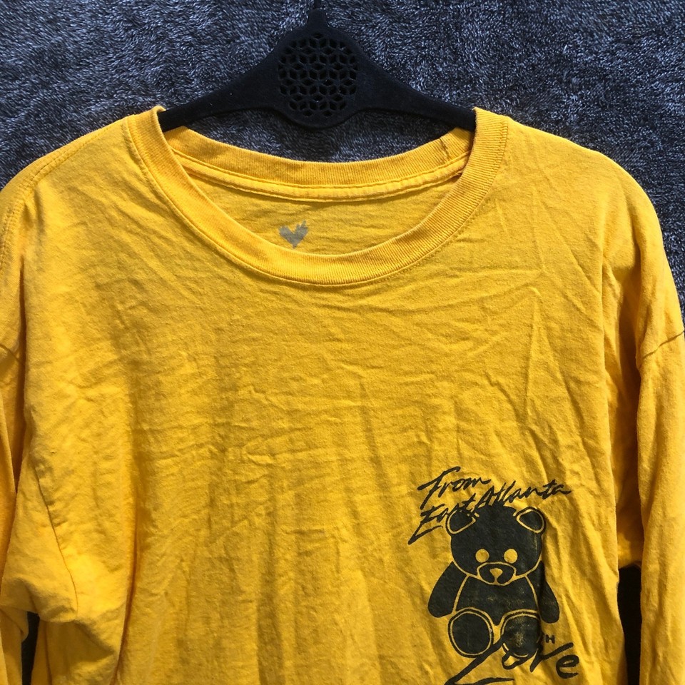 6LACK World Tour 2018 LVRN Yellow Long Sleeve T-Shirt Size L From East ...