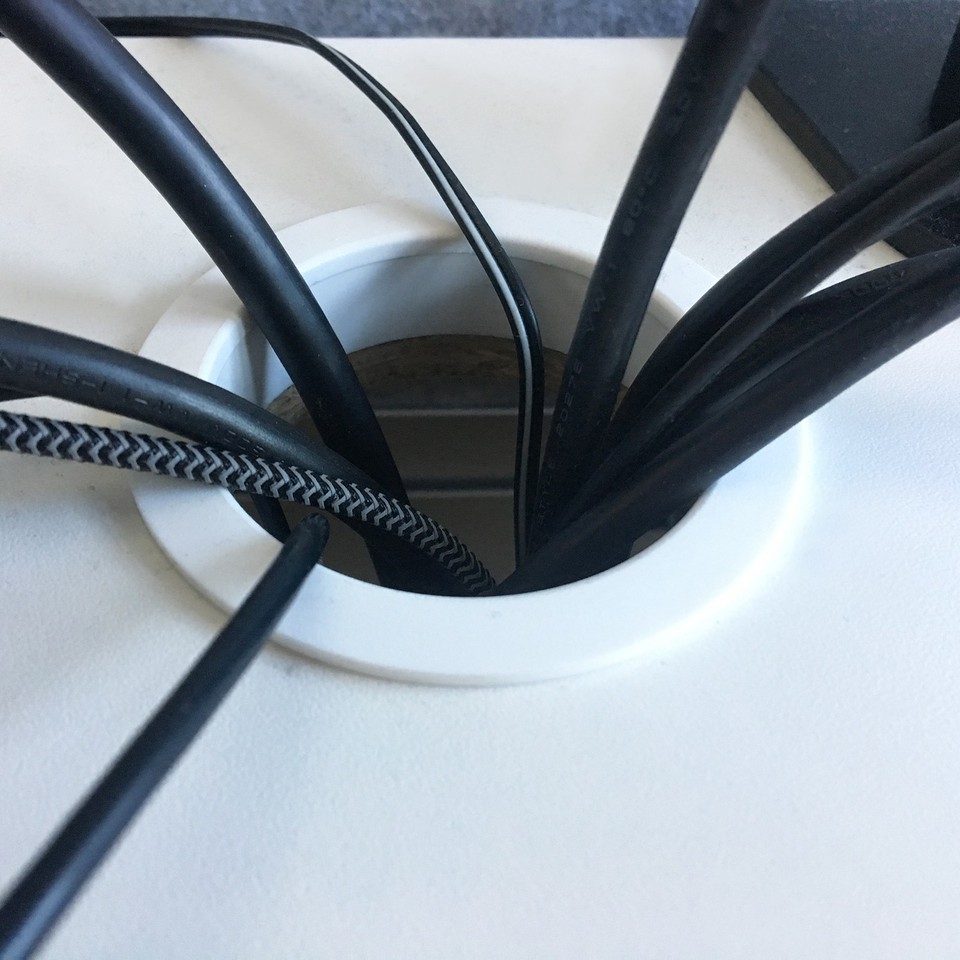 Stainless Steel Desktop Computer Table Grommet Cable Cord Hole Cover ...