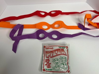 Teenage Mutant Ninja Turtles 3 Felt Eye Masks Halloween Cosplay Costume ...