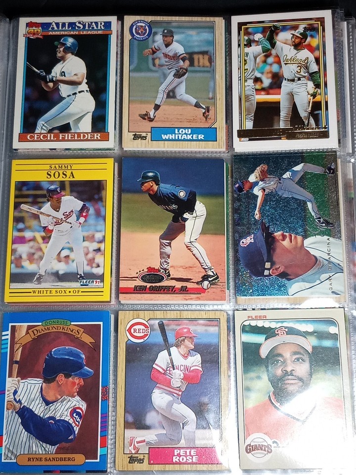 HUGE Lot 500+ Vintage Baseball Cards Collection Binder ,HOF, ROOKIES ...