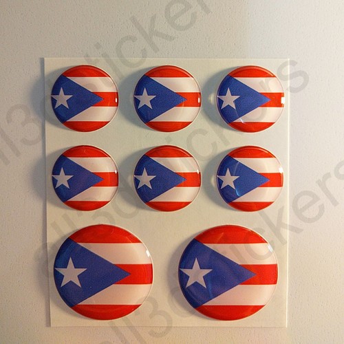 Stickers Puerto Rico Gel Domed Resin 3D Flags Puerto Rico Vinyl Sticker ...