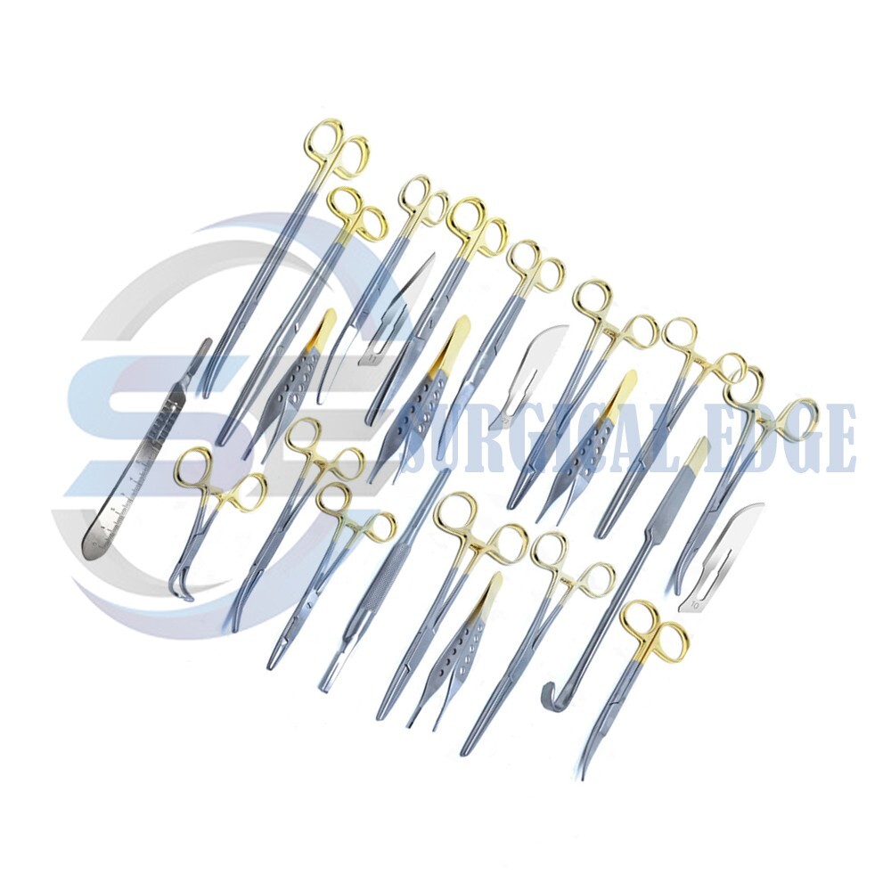 Surgical Instruments Kit 80-Piece German Gold Surgical Instrument Kit ...