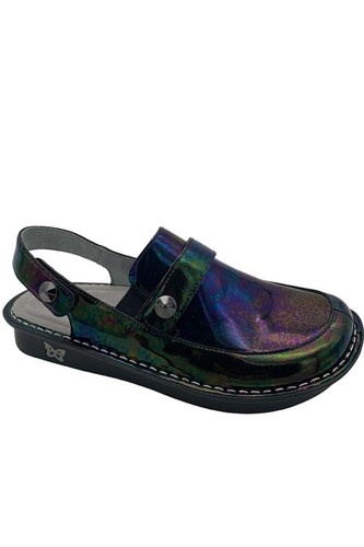 Alegria Leather Backstrap Clogs Farah Slickery Patent | eBay