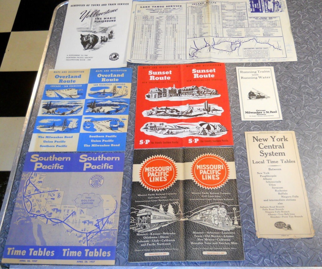 Vintage Railroad Timetables Map Routes NYC | Grelly USA
