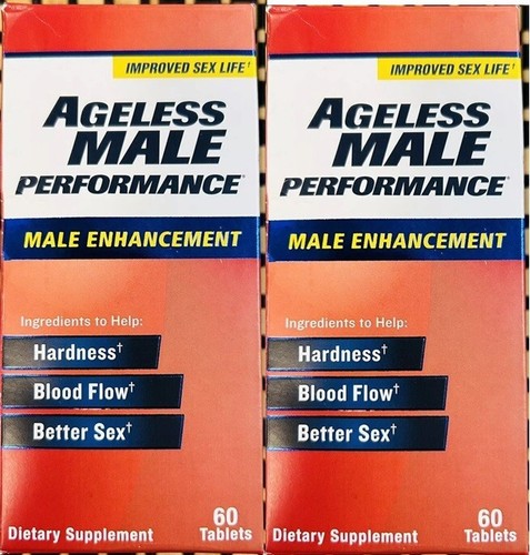 2 boxes Ageless Male Performance Male Enhancement 60x2= 120 tablets 01/ ...